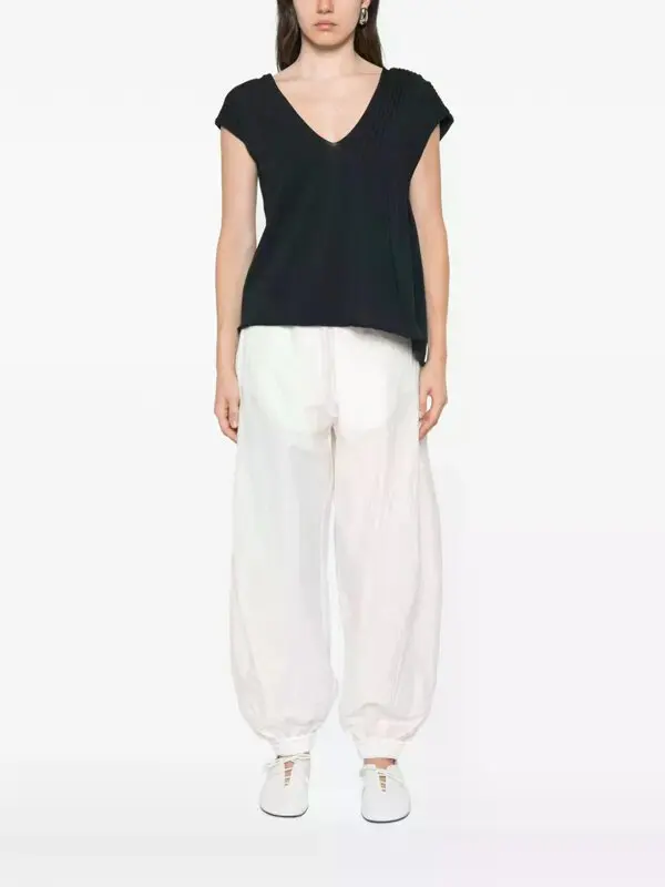 Liviana Conti Pleated V-neck Top