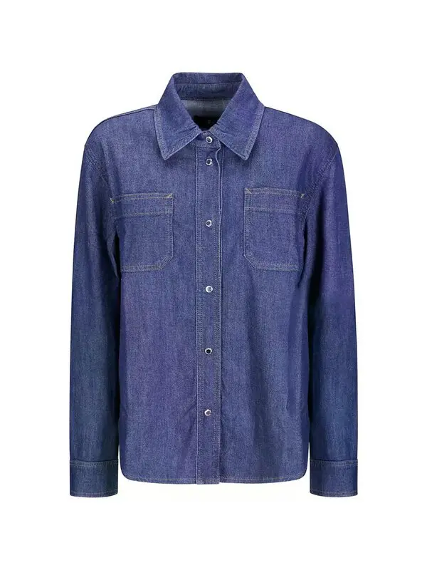 7 For All Mankind Halona Classic Denim Shirt - Blue