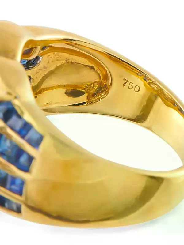 LB EXCLUSIVE Sapphire And Diamond Ring In 18k Yellow