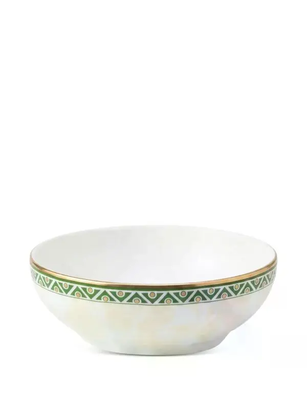 GINORI 1735 Duchessa Geometric-print Bowl - White