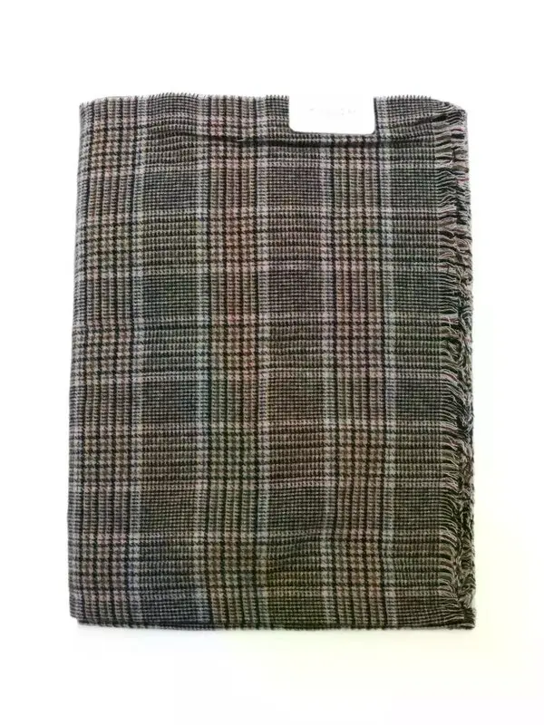 Brunello Cucinelli Checked Cashmere Scarf