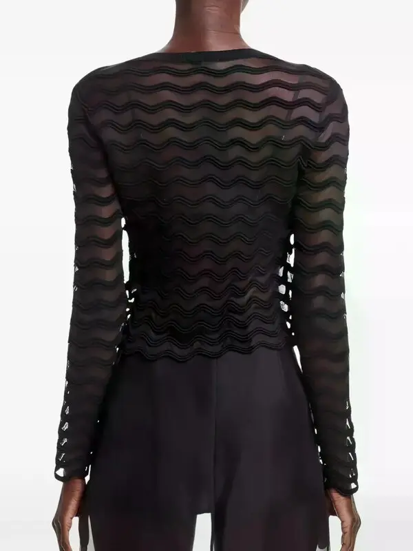 Simkhai Maxime Wavy-knit Cardigan