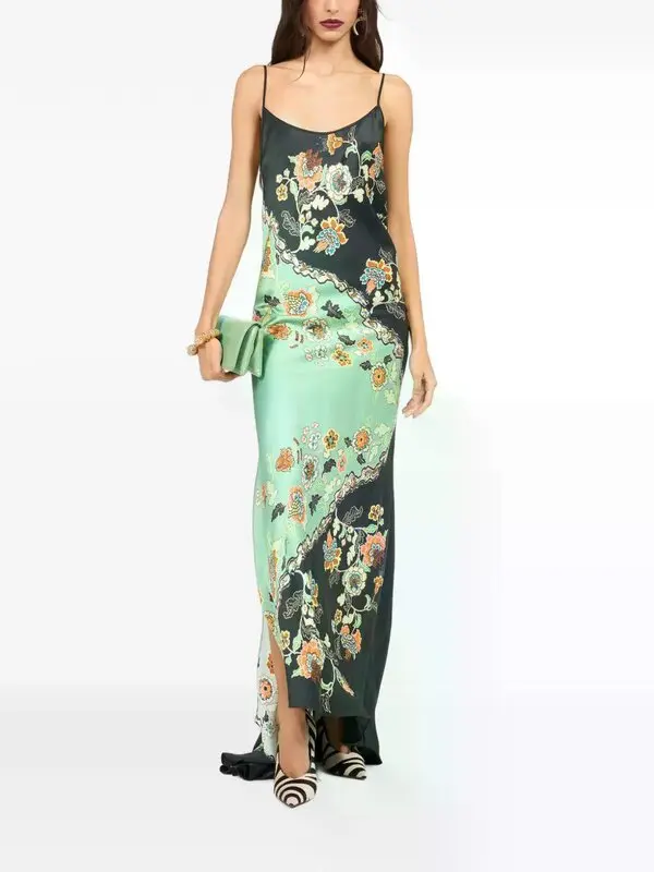 Roberto Cavalli Floral-print Backless Maxi Dress