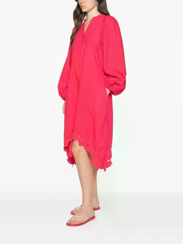 BLUGIRL Cut-out Floral-embroidered Midi Dress