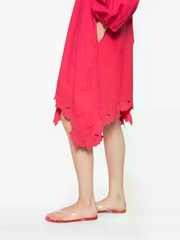 BLUGIRL Cut-out Floral-embroidered Midi Dress