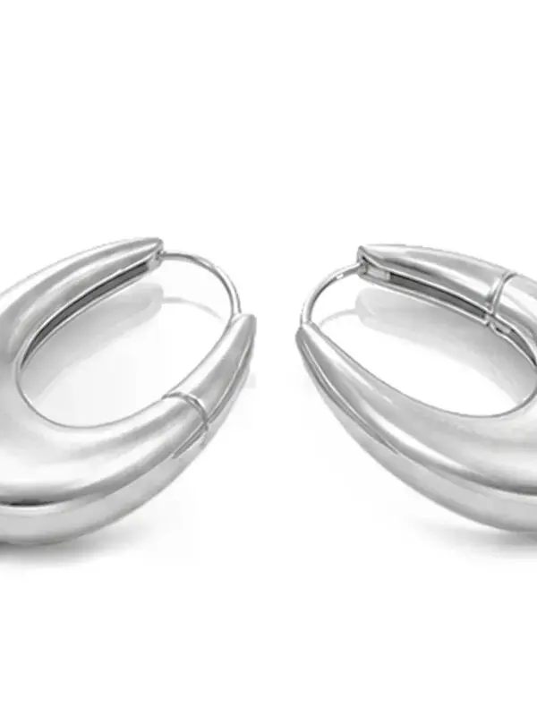 YOJ Midi Eclipse Hoop Earrings