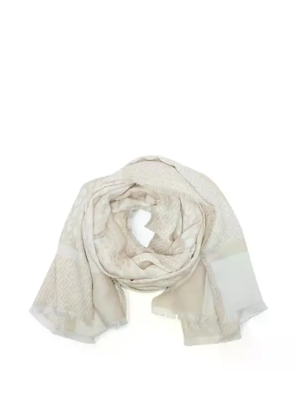 Liu Jo Leopard-print Monogram Scarf - Neutrals