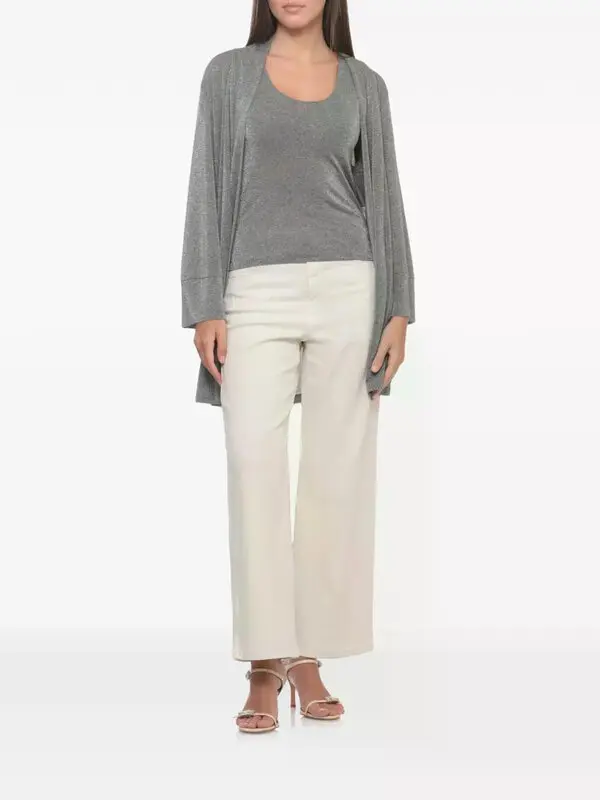 EMME Lurex-detail Cardigan Two-piece Set