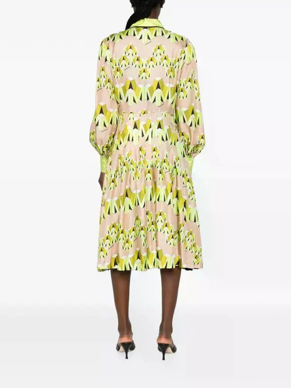 MARCO BOLOGNA Geometric Print Midi Dress