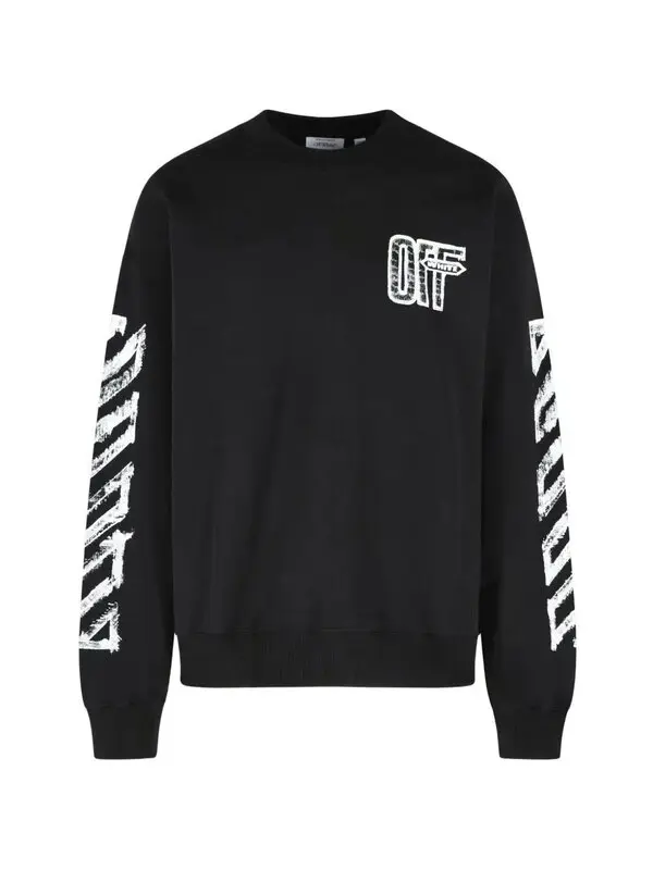 Off-White Motion Arrow Logo-print Sweatshirt - Black