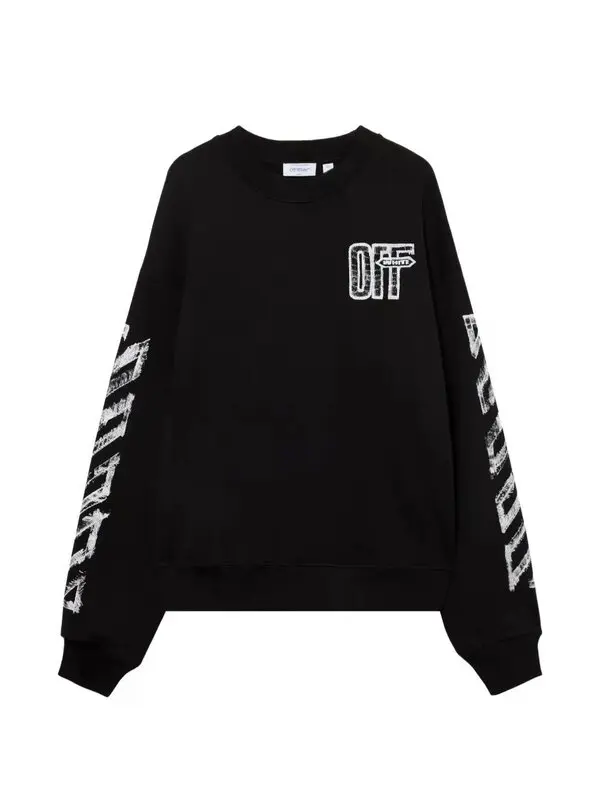 Off-White Motion Arrow Logo-print Sweatshirt - Black
