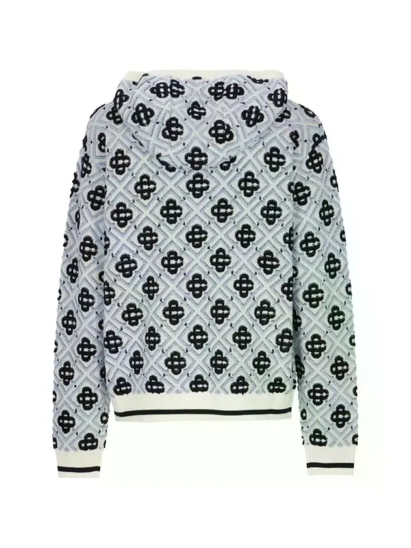Casablanca Monogram-knit Zip-up Hoodie