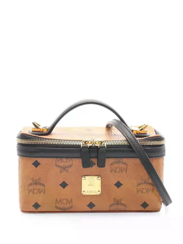 Mcm Visetos Monogram Pattern Tote Bag - Brown