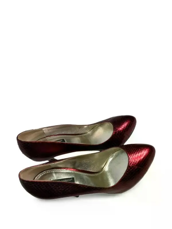 Dolce & Gabbana 2010s Snake-embossed Leather Pumps