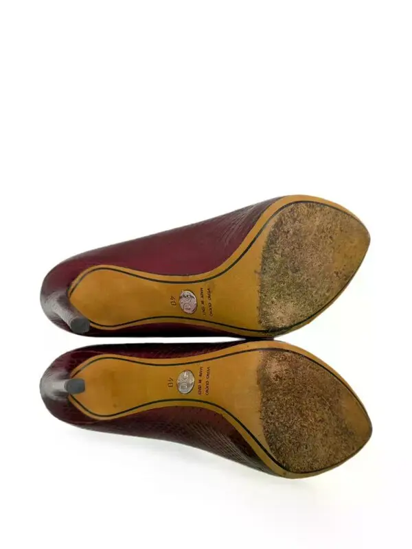 Dolce & Gabbana 2010s Snake-embossed Leather Pumps