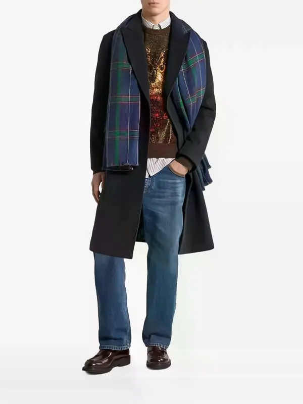 Etro Double-breasted Cashmere Coat - Blue