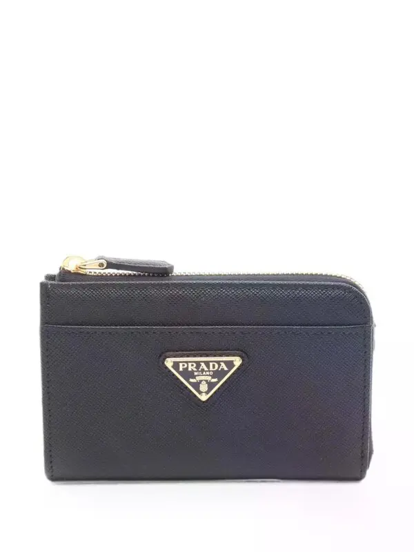 Prada 2020s Saffiano Leather Coin Purse - Black