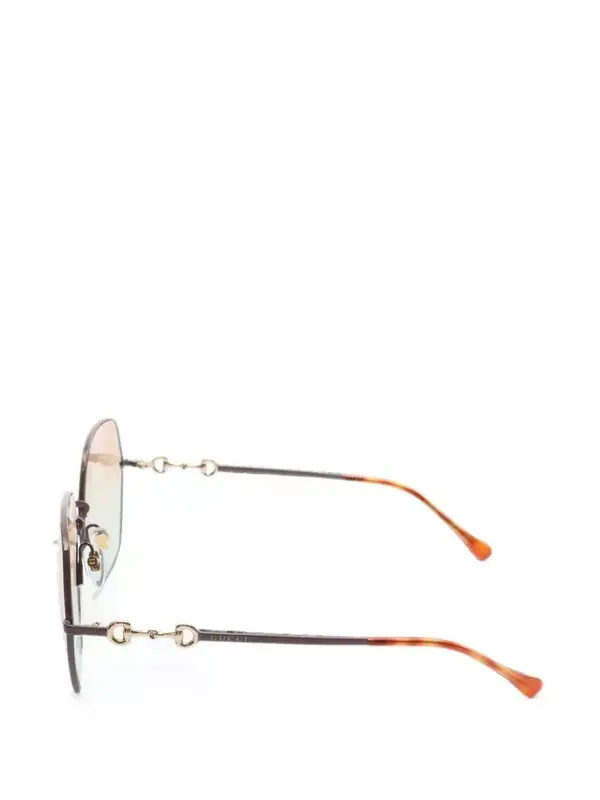 Gucci Hexagon Horsebit Sunglasses