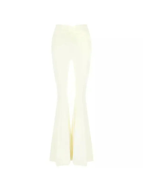 MAISON ANAMI Ruched Flared Trousers