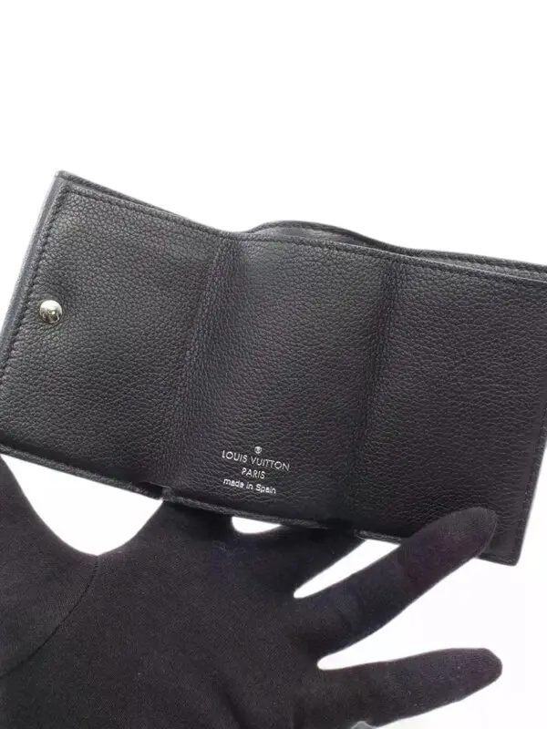 LOUIS VUITTON 2000s Lockmini Trifold Leather Wallet