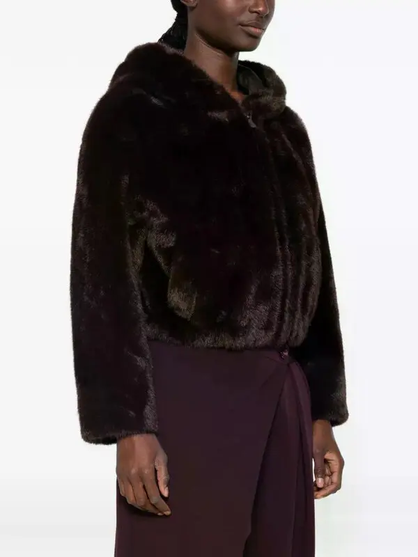 Pinko Faux-fur Hooded Jacket