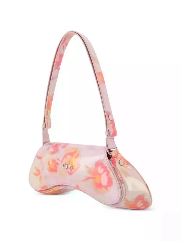 DIESEL® Floral Print Patent Shoulder Bag