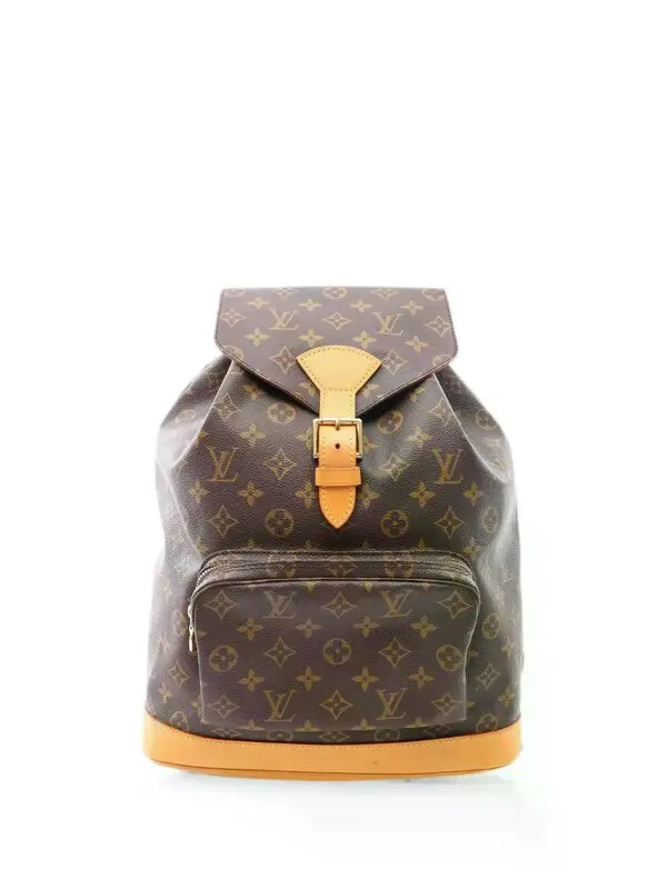 LOUIS VUITTON Montsouris Gm Monogram Canvas Backpack - Brown