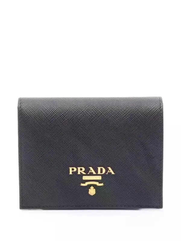 Prada 2020s Saffiano-leather Bi-fold Wallet - Black