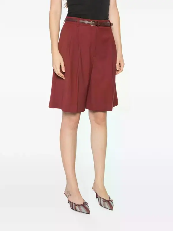 Max Mara Belted Pleated Tailored Shorts