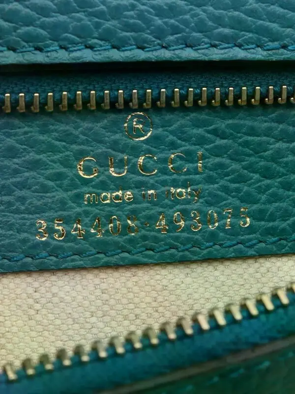Gucci 2000s Swing Leather Tote Bag - Blue