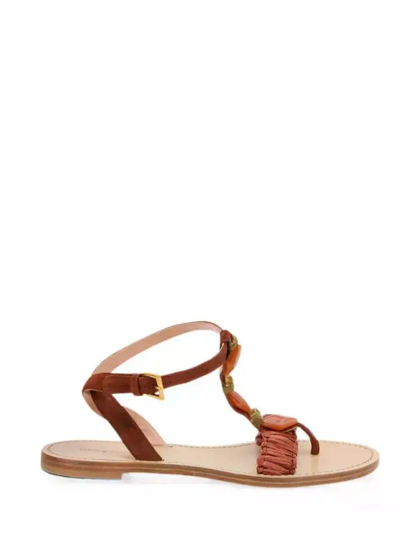 Alberta Ferretti Embellished Woven Sandals