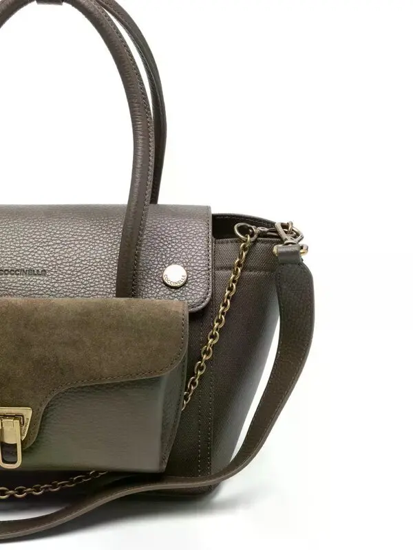 COCCINELLE Grainy Leather Chain-detail Tote Bag