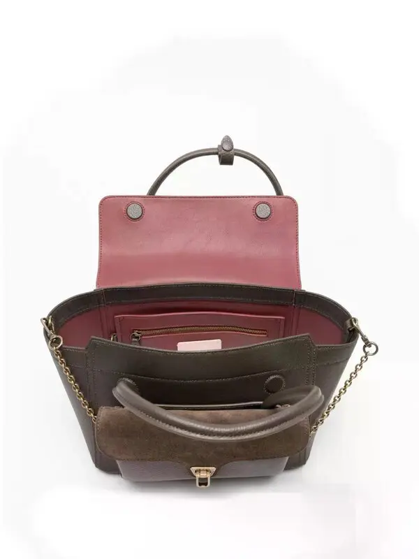 COCCINELLE Grainy Leather Chain-detail Tote Bag