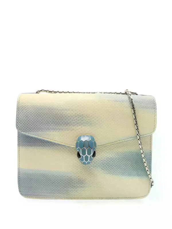 BVLGARI 2000s Serpenti Forever Python-embossed Shoulder Bag