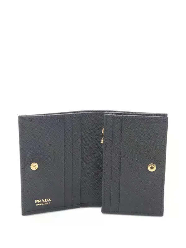 Prada Saffiano-leather Bi-fold Wallet - Black