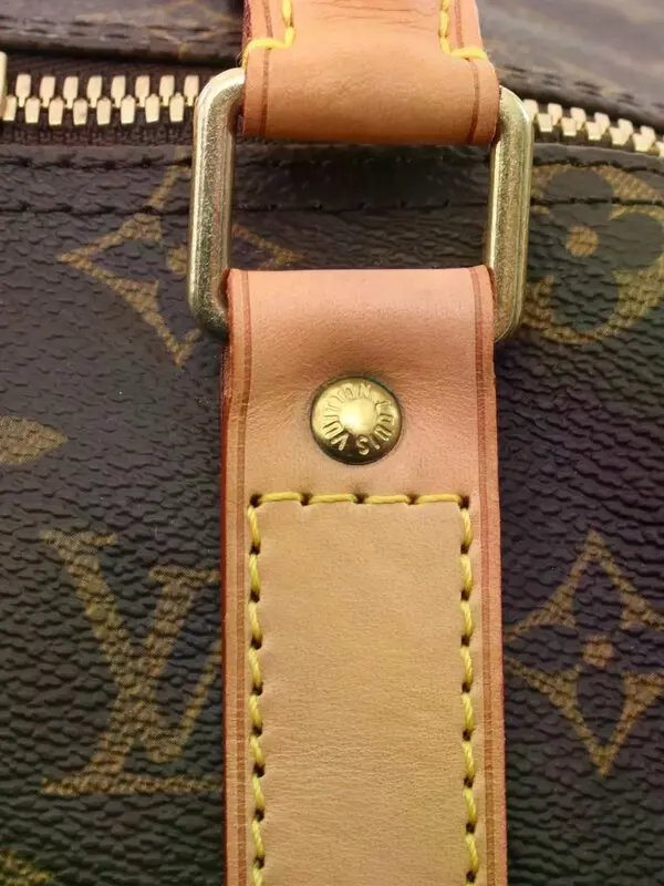LOUIS VUITTON Monogram Keepall Boston Bag - Brown