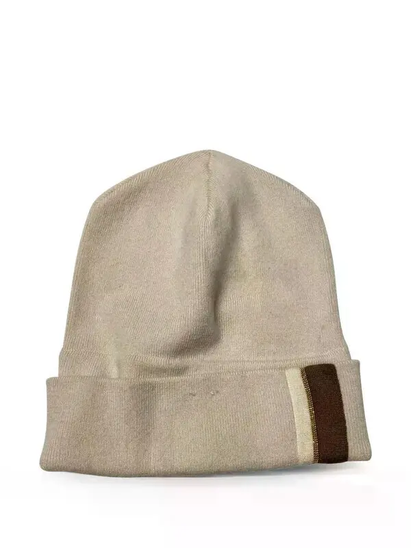 Brunello Cucinelli Monili Knit Beanie Hat - Neutrals