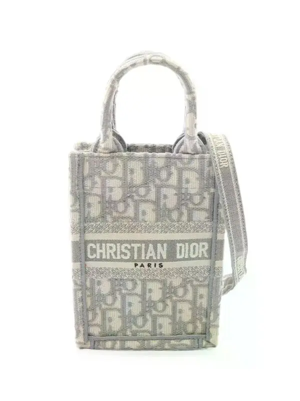 Dior 2000s Mini Book Tote Bag - Grey