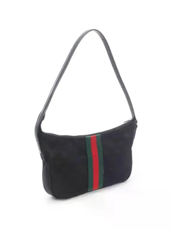Gucci Gg Monogram Shoulder Bag - Black