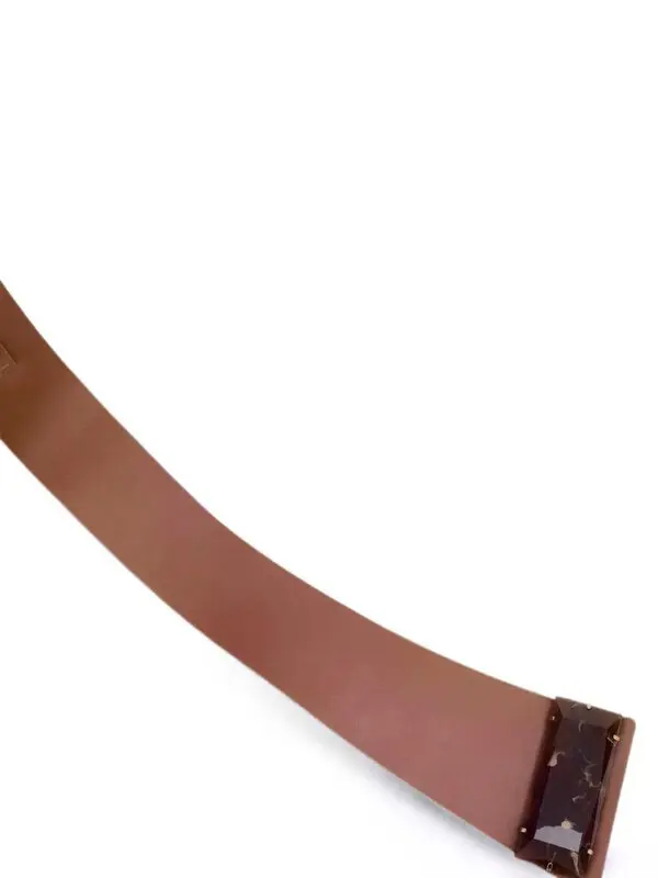 Alberta Ferretti Wide Leather Belt With Knot Detail