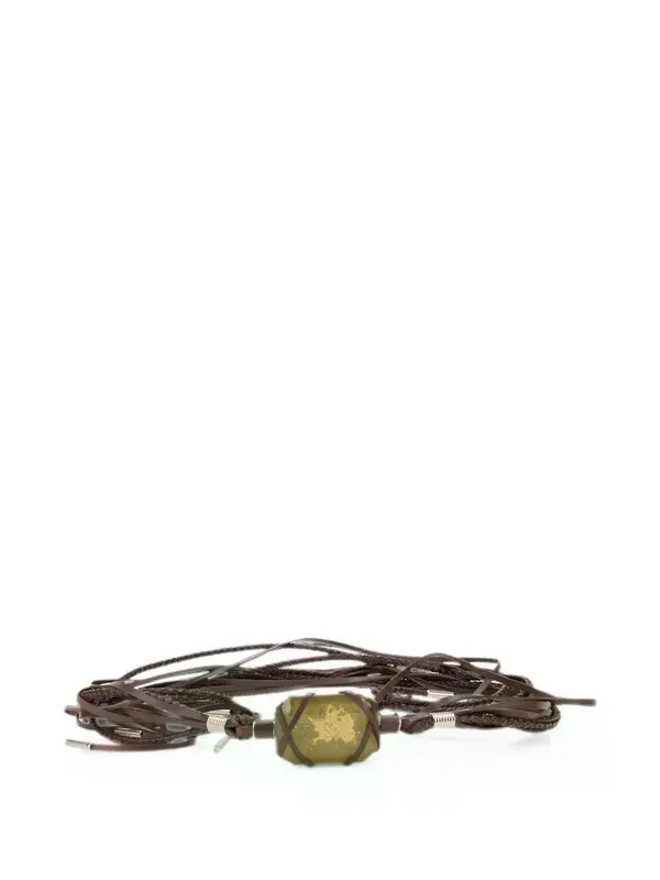 Alberta Ferretti Fringe-detail Braided Leather Belt