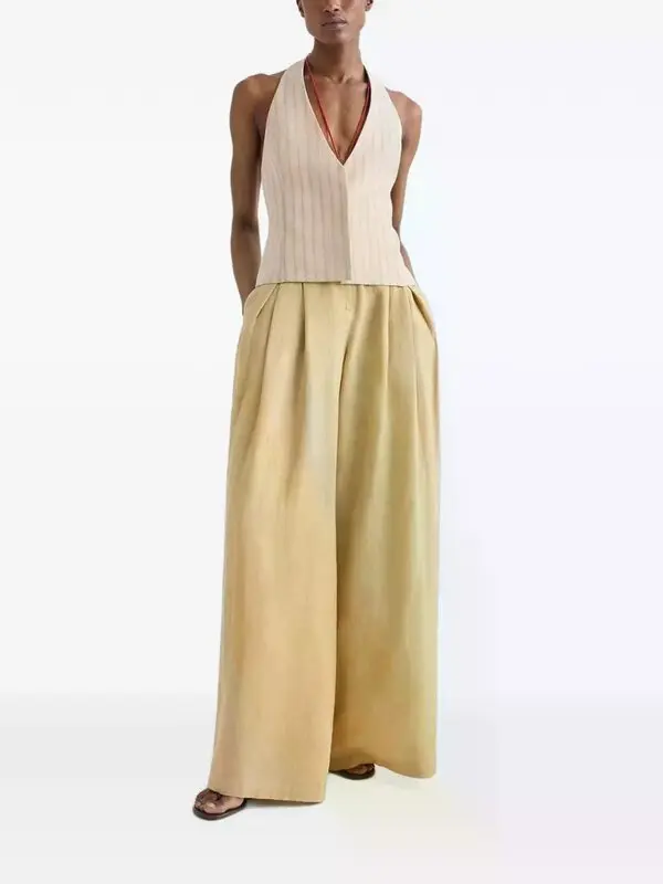 TWP Drew Wide Leg Trousers - Neutrals