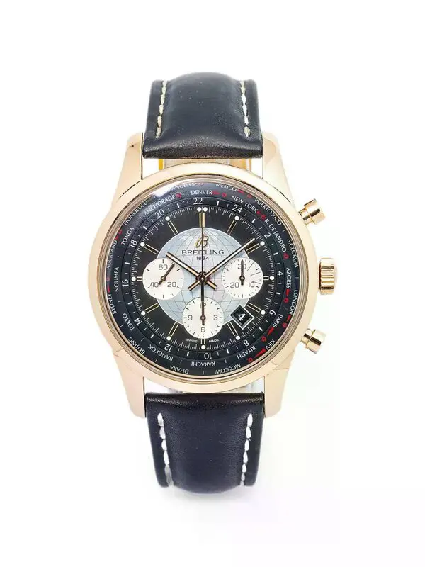 Breitling Transocean Unitime Chronograph Watch - Black