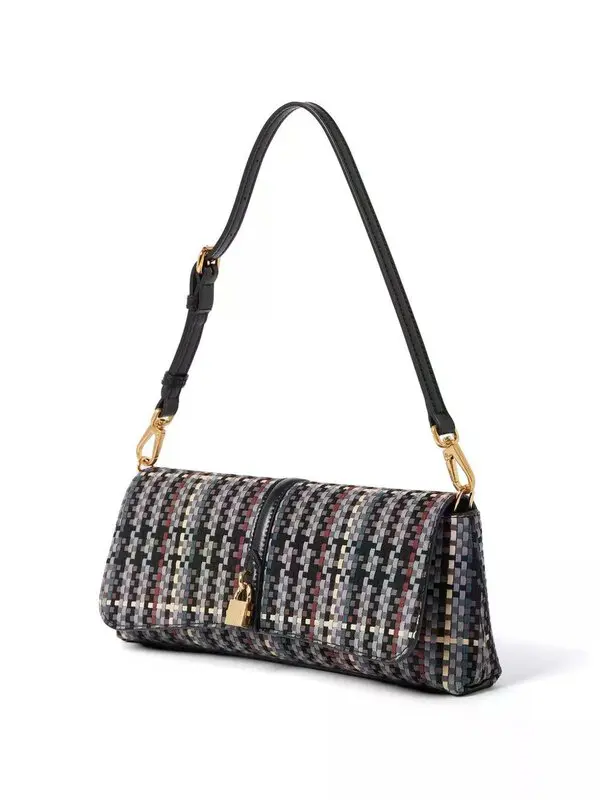 Stella McCartney Woven Padlock Detail Clutch Bag