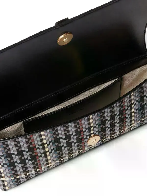 Stella McCartney Woven Padlock Detail Clutch Bag