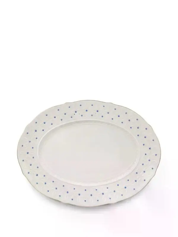 GINORI 1735 Museo Le Perle Oval Platter - White
