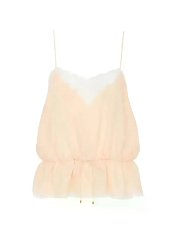 Chloé Lace-trim Silk Top