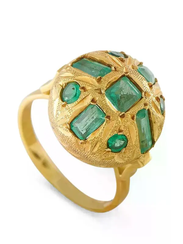 LB EXCLUSIVE 18k Yellow Emerald Dome Ring - Gold