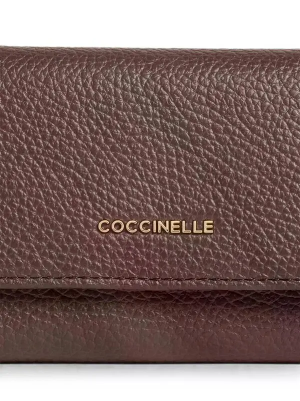 COCCINELLE Metallic Grained Leather Wallet