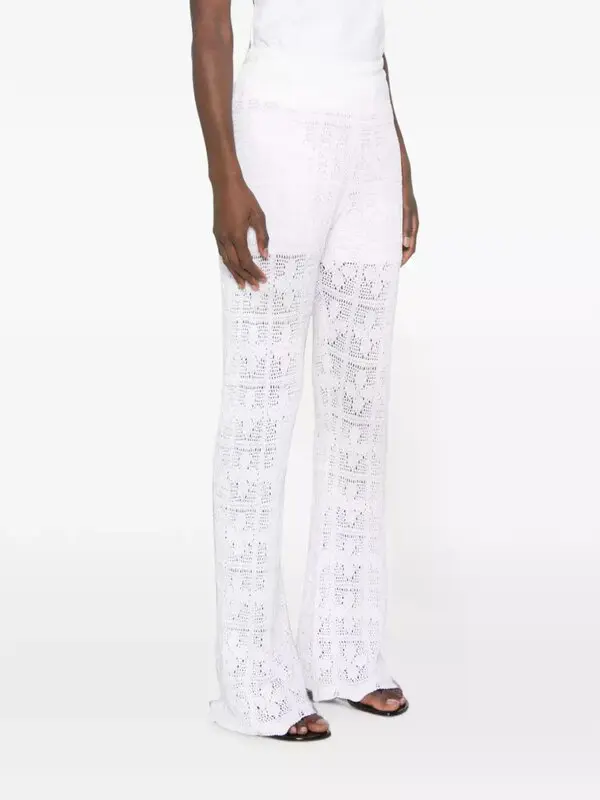 Liviana Conti Crochet Knit Flared Trousers